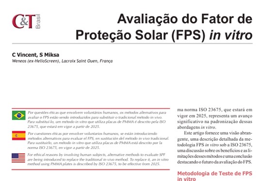 Cosmetoguia - Avaliação do Fator de Proteção Solar (FPS) in vitro